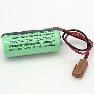 EVA (8-Pack) 3V 2500mAh PLC Battery for SANYO CR17450SE-R A98L-0031-0012, FANUC CNC with Plug,