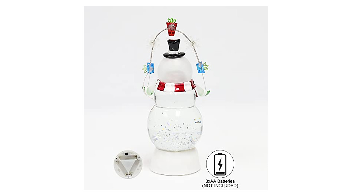 Festive LED Snowman Water Globe Decor for Christmas