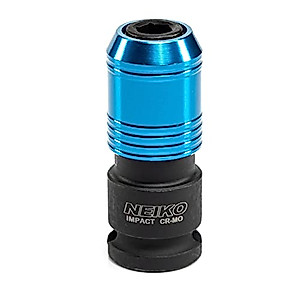 NEIKO 30285A Impact Wrench Adapter, 3/8" Drive Female to 1/4" Hex Converter, Quick Release, Quick Change Chuck, Square to Hex Bit Adapter, Impact Drill Adapter, Cr-Mo Steel Ratchet Wrenches Drivers