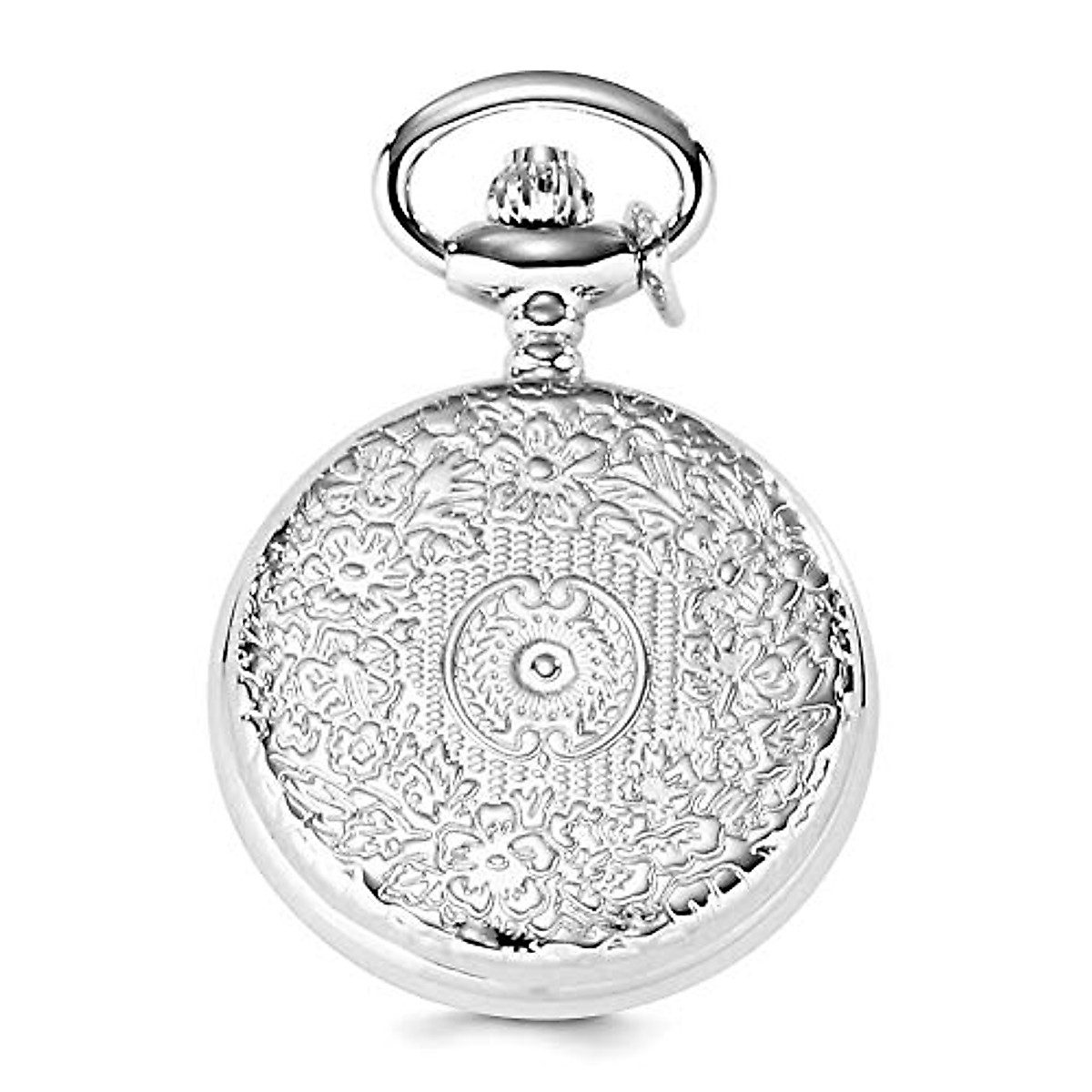 Sonia Jewels Charles Hubert Chrome-Finish Flower Floral Design Pendant Watch 28"