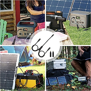 iGreely 8mm Splitter 8mm Female and Male Y Splitter Adapter Cable for Solar Panel RV Automotive Marine Portable Power Station Compatible with Jackery Goal Zero (8mm Male to 8mm Female x 2)