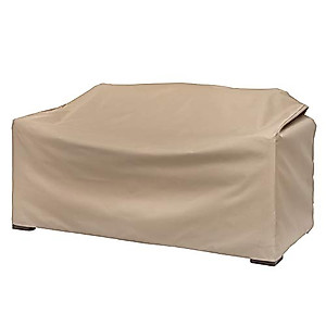Modern Leisure Basics Patio Loveseat Cover, 55"L x 33"W x 38"H, Khaki