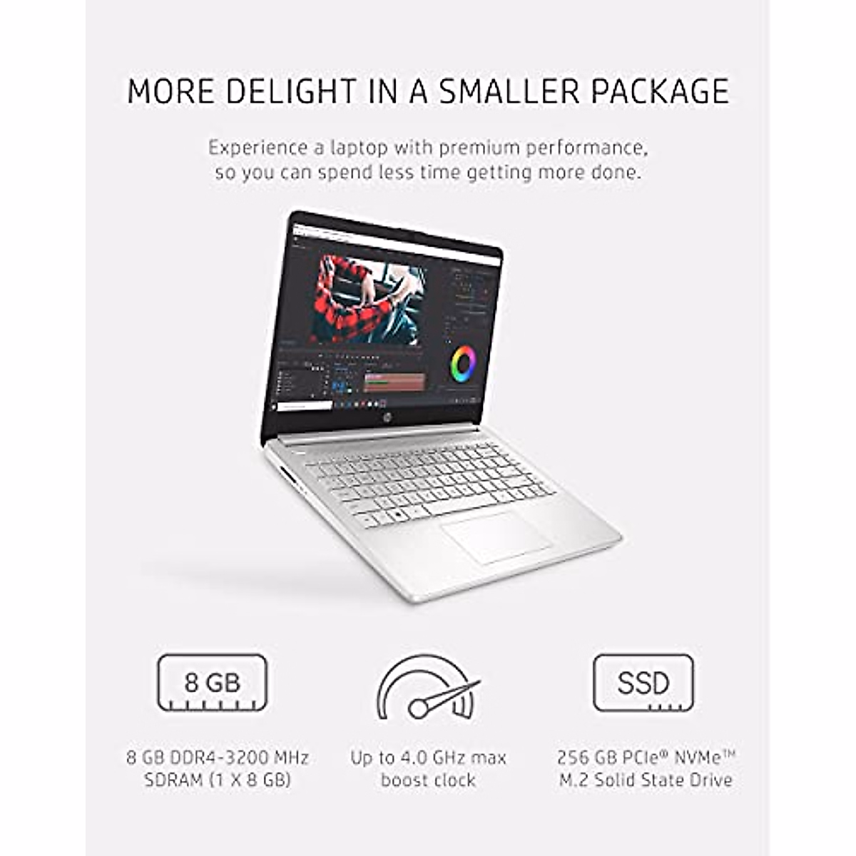 HP 14 Laptop, AMD Ryzen 5 5500U, 8 GB RAM, 256 GB SSD Storage, 14-inch Full HD Display, Windows 10 Home, Thin & Portable, Micro-edge & Anti-glare Screen, Long Battery Life (14-fq1021nr, 2021)
