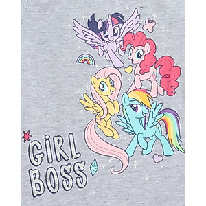 My Little Pony Big Girls 3 Pack Short Sleeve Graphic T-Shirt Grey Blue Purple 10-12