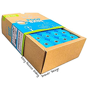 Wooflinen Dog Poop Bags | Certified Compostable Dog Waste Bags, Unscented, 240 Bags, Made from Corn | Large and Thick