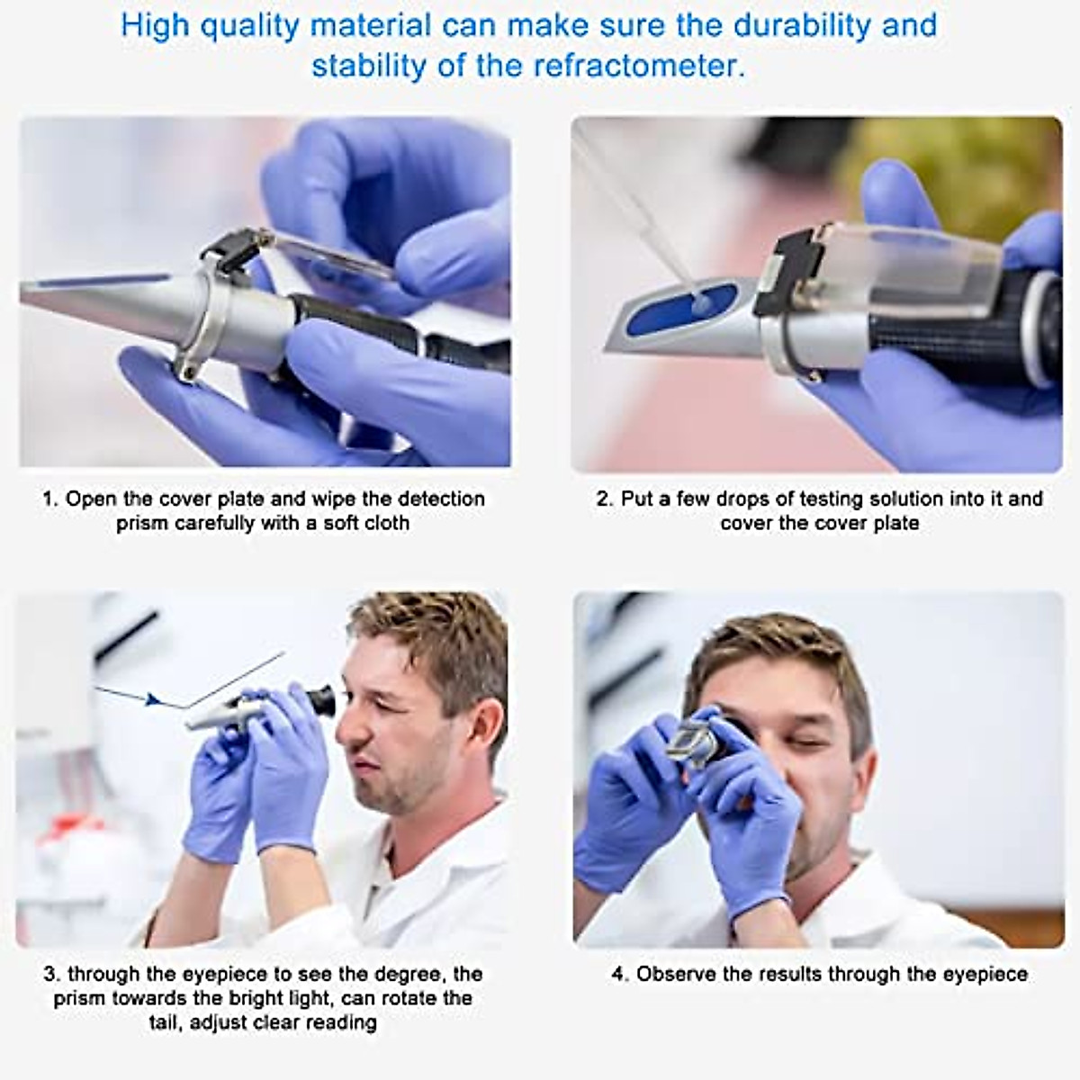 Refractometer RHA-503ATC Antifreeze Refractometer Glycol/Coolant/Fluids Antifreeze Detector Tester ATC Antifreeze