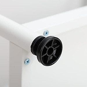 MATICO 5 Tier 27 Inch Metal Storage Shelf Unit, Heavy Duty Standing Storage Shelving Rack, Large Capacity Utility Garage Storage Organizer, White