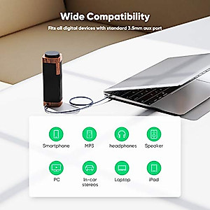 oldboytech 2 Pack AUX Cord, 3.5mm Audio Cable [4ft/1.2M, Hi-Fi Sound] Nylon Braided AUX Auxiliary Cable for Car Compatible with Stereos, Speaker, iPod iPad, Headphones and More(Grey)