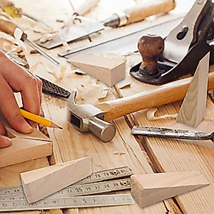 Wooden Door Stopper Non-Slip Door Stops Wooden Wedges Wood Door Stop Door Wedge for Bottom of Door Stopper Wedge Triangle Wood Block for Home Bedroom Office Living Room 3.9 * 1.2 * 1.2in (8pcs)