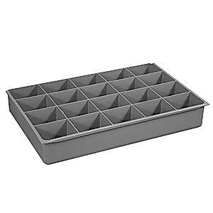 Durham 124-95-20-IND Large, Polypropylene, 20 Compartment Insert, Gray