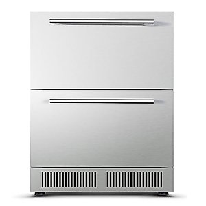 Vesgold 24 inch wide drawer refrigerator, built-in wine and beverage refrigerator under the counter, weatherproof, indoor and outdoor refrigerators, all-stainless steel cooler.
