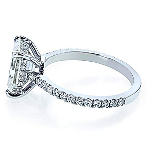 Kobelli Radiant-cut Moissanite Engagement Ring 3 1/10 CTW 14k White Gold, 8