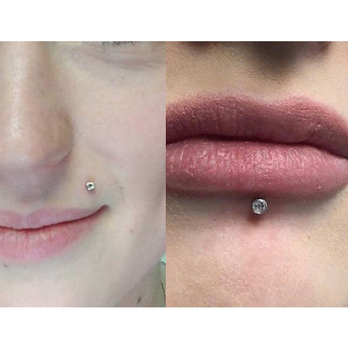 MODRSA Threadless Cartilage Earrings Tragus Earrings Tragus Helix Piercing Jewelry Helix Earrings Lip Piercing Jewelry Labret Piercing Jewelry Threadless Earring 16g 6mm