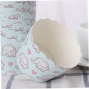 UPKOCH Paper Elephant Baking Holder for Dot Polka Pattern Small -friendly -friendly Liners Wrappers Shop Containers Dessert Home and Cuake Cups Accessory Colorful Paper Party Gift Wrapping 100pcs