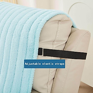 N/A Recliner Chair Protector, Stretch Armchair Couch Arm Rest Cover, Thicken Soft Warm Plush Armchair Slipcover, for Recliner, Chair, Sofa,F