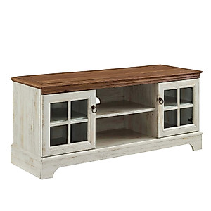 Modway Pacific Coastal Contemporary 47" TV Stand in Walnut White, 47 Inch