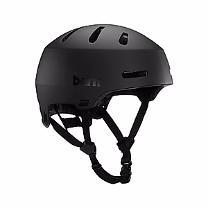 Bern Macon 2.0 Adult Multisport Helmet for Bike, Skateboard, Scooter (Matte Black, Medium)
