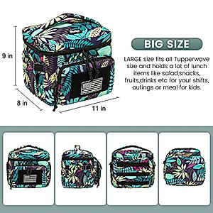 Sucipi Lunch Bag Insulated Lunch Box Lunch Cooler with MOLLE / PALS Webbing Leakproof Lunch Cooler Tote with Shoulder Strap for Tactical Men Women Adults