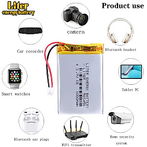 Liter energybattery 3.7V Lipo Battery 1000mAh Rechargeable Lithium ion Polymer Battery 503450 Lithium Polymer ion Battery with JST Connector