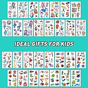 Metker Tattoos for Kids - 150 Sheets(1700 Mixed Styles Patterns) | Temporary Tattoos Stickers for Girls and Boys | Goody Bag Favor for Parties | Non-toxic、Skin-Safe*、Cosmetic-Grade