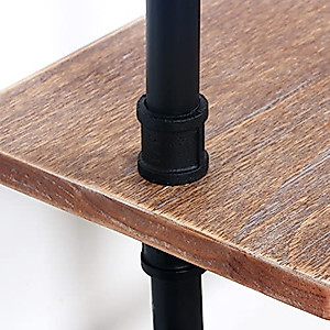 HouseAid Industrial Pipe Floating Shelves, 24 Inch Rustic Farmhouse Shelf for Living Room, Bedroom, Bathroom and Kitchen, Wall Mounted, Matte Black (3 Tiers)