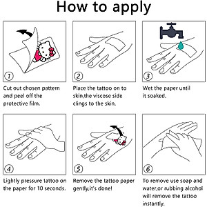 40pcs Temporary Tattoos for Kids, Hello Kitty Birthday Party Supplies,Kitty Party Favors Fake Tattoos Stickers,Birthday Decorations Party Game Activities Reward Gifts