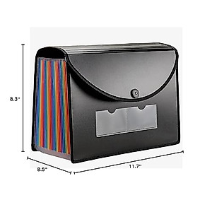 Large Accordion File Organizer, 24 Pockets Legal File Folder, Expanding File Folder for Legal/Letter/A4 Size Papers, Receipt, Bills, Important Documents