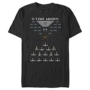 Star Wars Men's Warner Bros Chamber Ron Banner Premium Soft Hand Solid Tee, Black, xxx-large