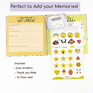 My Belly Book | Pregnancy Journal and Baby Memory Book with Stickers | Baby's Scrapbook and Photo Album | Pregnancy Journals for First Time Moms | Pregnancy Journal Memory Book