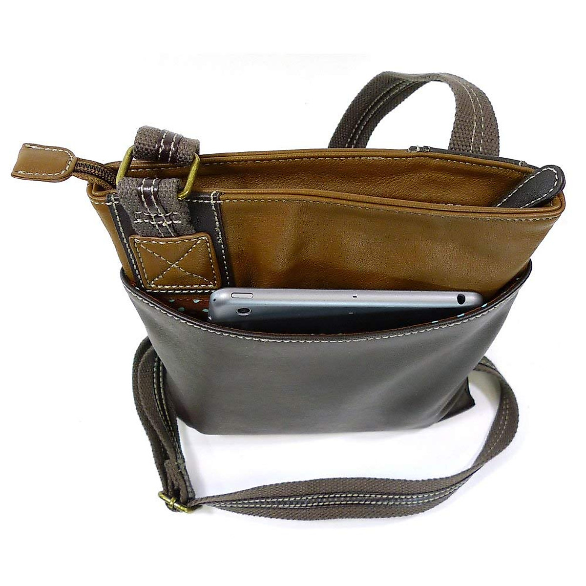 CHALA SWING Pack Cross Body Small Purse with Metal Mini Keychain (813-DB-OWL)