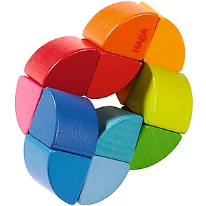 HABA Rainbow Ring Wooden Baby Fidget Toy (Made in Germany)