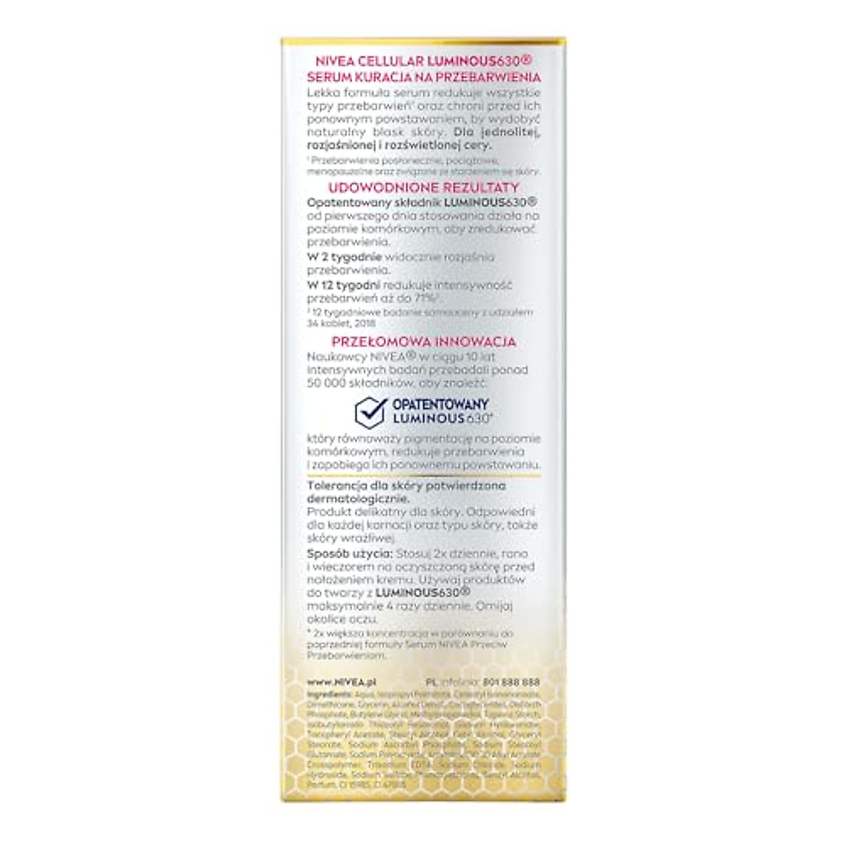 NIVEA Cellular Luminous630 Anti-Pigment Spot Intensive Serum (30 ml), Brightening Serum for an Even & Radiant Complexion, Face Care Against Pigment Spots.