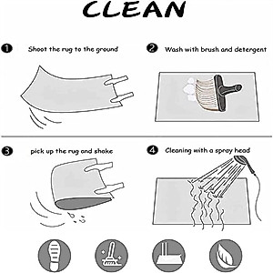 Pink Rose Flower Area Rug, Common Peony Flower Decorative Rug, Easy Clean Carpet with Anti-Slip Backing Durable Not Falling Off for Bedroom Living Room Dining Room Office 5ftx7ft