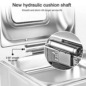 HONHPD Chafing Dish Buffet Set, 6.8 Qt Stainless Steel Complete Chafer Set Catering Warmer Set with Water Pan, Fuel Holder for Parties, Dinners, Catering, Buffet and Weddings, Silvery