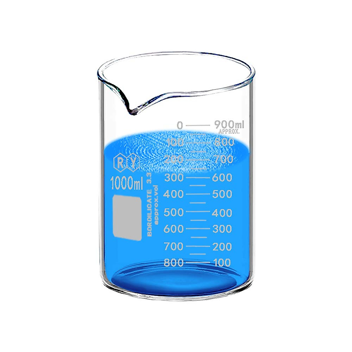 Glass Beakers 1000ml Borosilicate Graduated Measuring Low Form Beaker