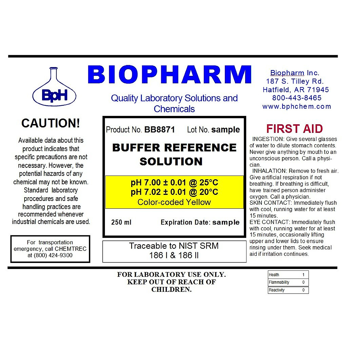 pH Buffer Calibration Solution 3-Pack: pH 4.00 Buffer, pH 7.00 Buffer, and Electrode Storage Solution — 250 mL (8.4 fl oz) Each — NIST Traceable Reference Standards for All pH Meters