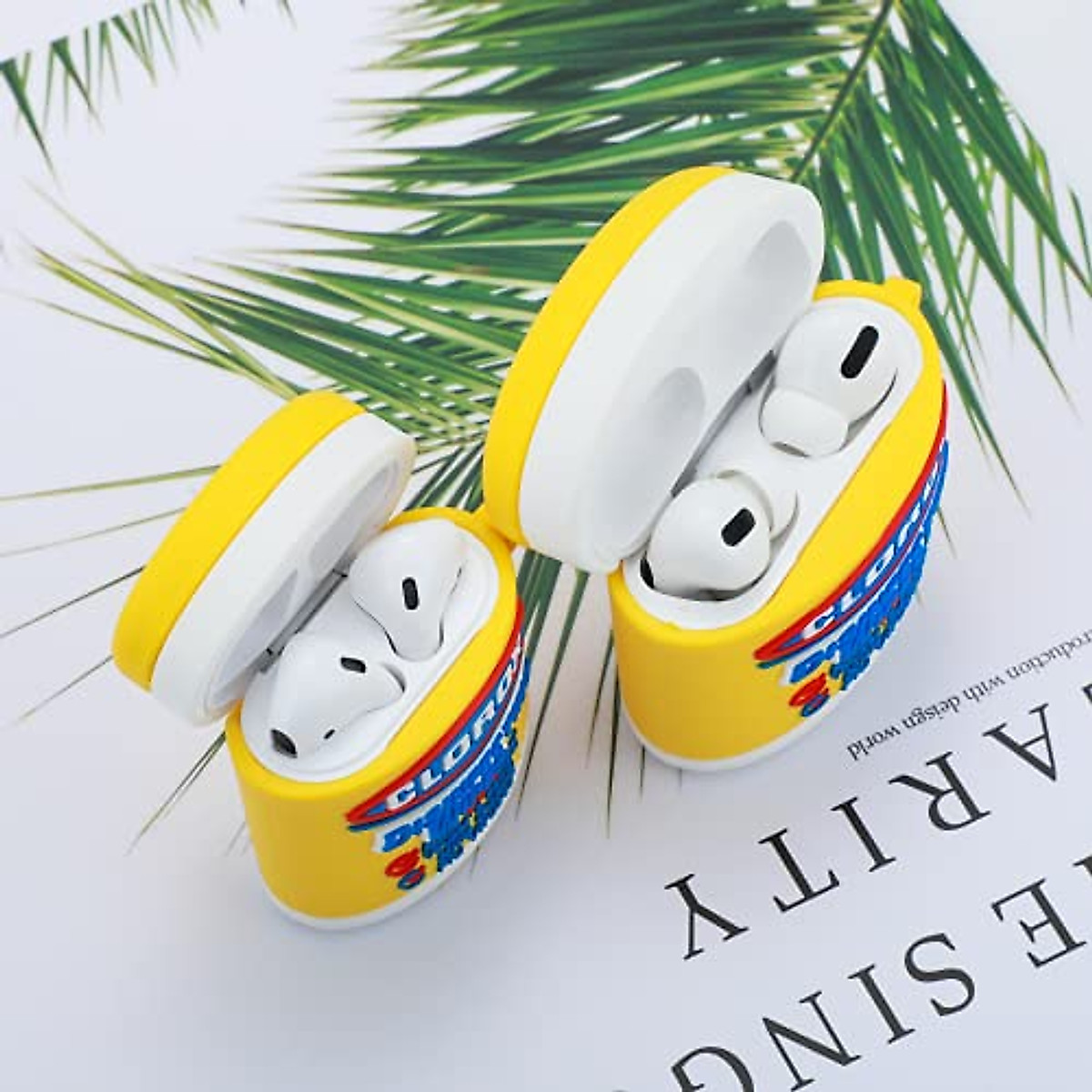 Oqplog for AirPod Pro 2019/Pro 2 Gen 2022Case Design Cover for AirPods Pro Silicone Cases Air Pods Pro Cute Funny Cartoon 3D Kawaii Fun Soft Fashion Cool Unique for Girls Boys Teen Girly (Yellow Clor)