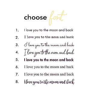 Personalized Night Light for Kids Gifts for Baby Nursery Lamp Bedroom Decor Love You to The Moon