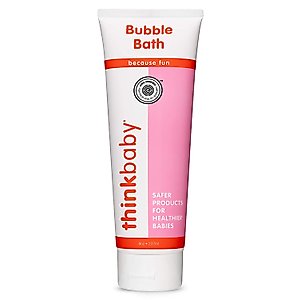 Thinkbaby EWG Verified Bubble Bath For Baby, Kid & Adult, Free of Parabens, Phthalates, 1,4 Dioxane & Toxic chemicals, Ingredient Safety Transparency, 8 Oz