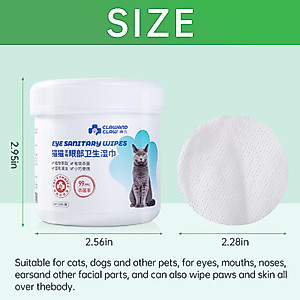 Eye Wipes for Cats & Dogs Universal Unscented Grooming Wipes for Eyes Gentle Tear Stain Remover Wipes for Discharge, Mucus Secretions and Crust Hypoallergenic Grooming Wipes for Pets Eyes 120 counts