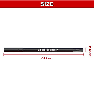 Edible Markers, 11Pcs Ultra Fine Tip(0.5mm) Food Coloring Pens, Double Sided Food Grade Gourmet Writers for Cake,Cookie,Fondant Decorating,Painting,Drawing,Baking,10 color by Edibleink