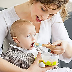 R HORSE 6Pcs Silicone Baby Forks and Spoon Set with Beech Handle Blue Silicone Baby Feeding Set BPA-Free Baby Training Utensils Set Soft Tip Infant Spoons for Toddlers Boy Girl