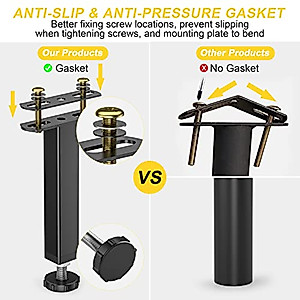 Likapop 4Pcs Adjustable Bed Frame Support Legs, Bed Frame Slats Heavy Duty Center Support Leg, Suitable for King Bed Reinforcement Kit, Sofa, Table, Furniture Legs Replacement Parts (6.1"-8.7")