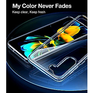 TORRAS Diamond Clear Compatible for Samsung Galaxy S23+ Plus Case 6.6 inch, Non-Yellowing, Shockproof Protective Military Grade Drop Tested, Hard Back Slim Thin Clear Case for S23 Plus 2023, Clear