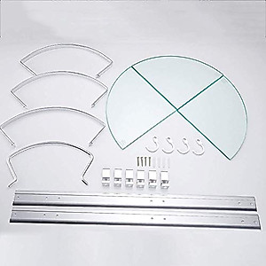 PIBM Stylish Simplicity Shelf Wall Mounted Floating Rack Wooden Bathroom Shelves Rack Sector Wall Mount Cosmetic Storage Rack Corner Tempered Glass Hook up - 3 Sizes, a , 31x25x70cm