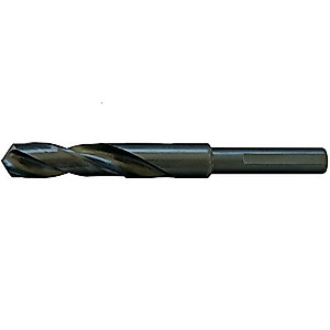 MAXTOOL 1-5/32" Silver and Deming Drill Bits HSS M2 S & D Drill Bits Prentice Twist Drills Black Oxide 3-Flat on 1/2" Shank 3-Flat 6" OAL; SD02B03R110