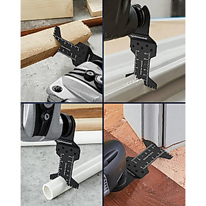 GORWARE Multitool Blades, 60PCS Japanese Tooth Blades for Wood Plastic, Universal Oscillating Tool Blades Fit Milwauke, Worx, Rockwell, Rigid