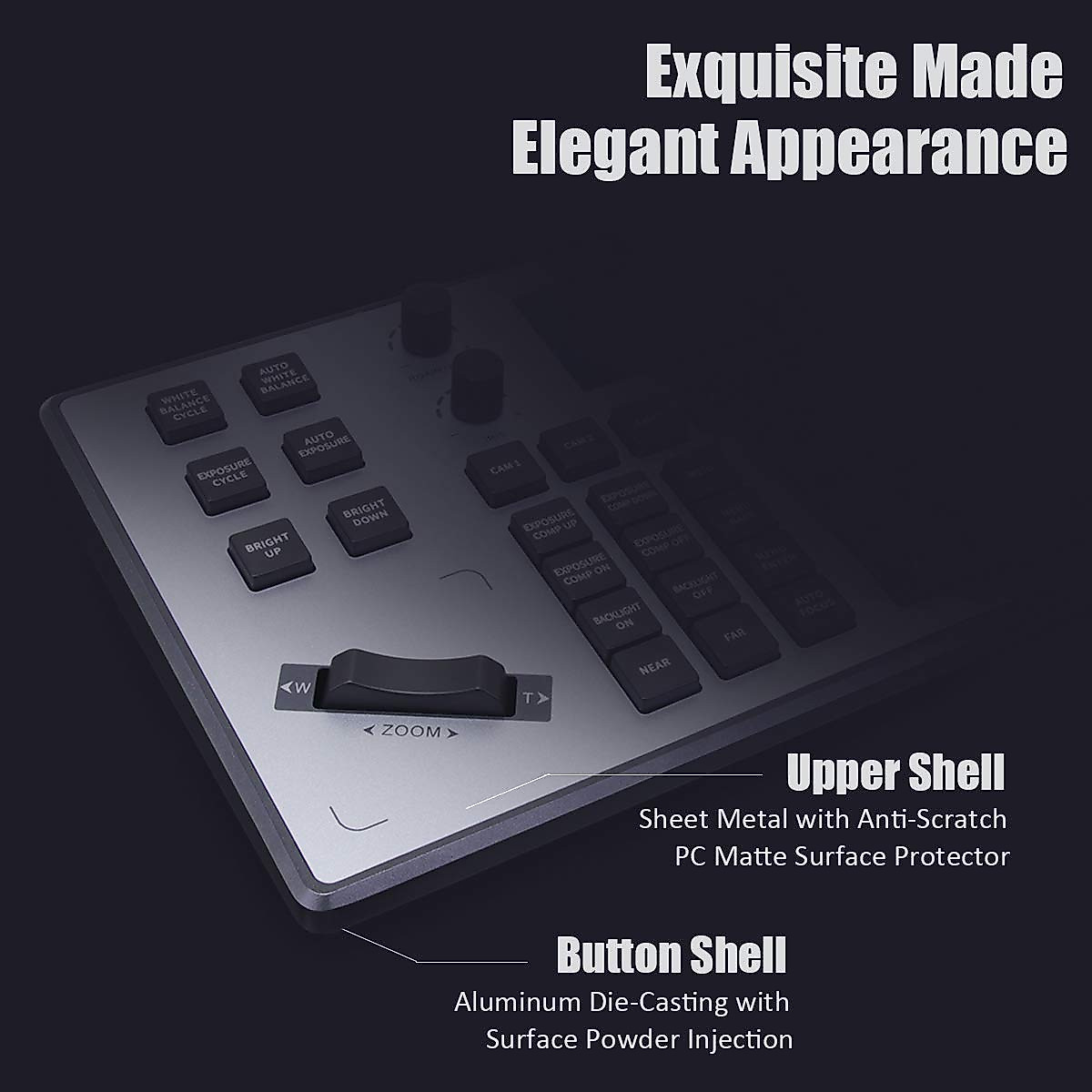 Yuanyang PTZ Joystick Controller RS232 RS422 IP PTZ Keyboard Controller for Video Conference Cameras Support VISCA ONVIF, PELCO Protocol