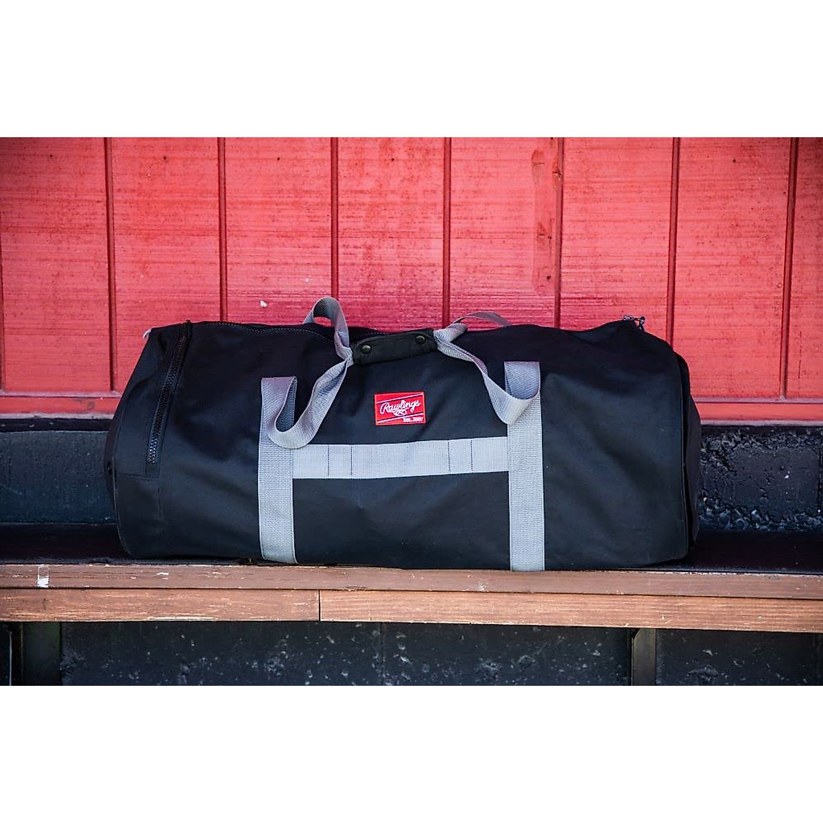 Rawlings | THROWBACK Duffle Equipment Bag | Baseball/Softball | Black