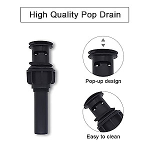 RETHME Matte Black Waterfall Bathroom Faucets for Sink 3 Hole, 8 Inch Widespread Bathroom Sink Faucet, Two-Handle Sink Faucet for Bathroom with cUPC Supply Lines & Pop Up Drain Assembly